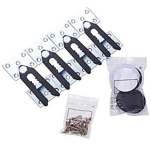 INCREWAY 4 Pieces Sofa Couch Sectional Furniture Connector Joint Snap Alligator Clip with Screws and 8Pcs Furniture Pads