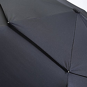 LifeTek Windproof Travel Umbrella - Compact, Automatic, Wind Resistant, Strong and Portable - Small Folding Backpack Umbrella for Rain Perfect for Men and Women - FX2 45 inch Black