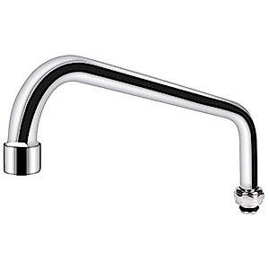 COOLWEST 12 Inch Swing Swivel Spout Replacement Kit for Commercial Kitchen Sink Faucet, 2.2 GPM Gooseneck Spout Nozzle Replacement Part, Chrome Finish
