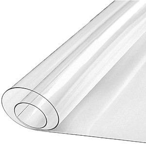 Clear PVC Desk Chair Mat Rectangular Vinyl Floor Protector Mat,Chair Mat-PVC Transparent Non-Slip Durable Floor Protector Mat for Office Home Hard Floor Carpet,1.5mm,80cm/100cm/120cm/140cm/160cm Wide,
