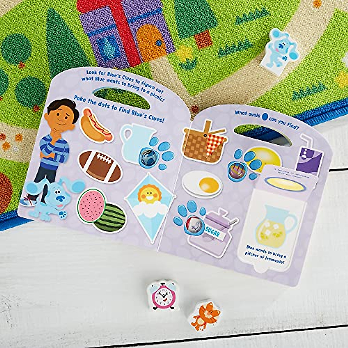 Melissa & Doug Blue's Clues & You! Children's Book - Poke-A-Dot: Shapes with Blue - FSC Certified