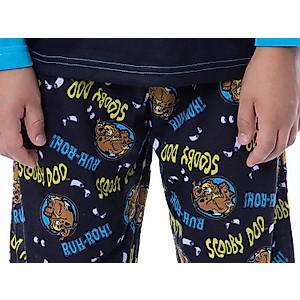 INTIMO Scooby-Doo Boys' Scooby Shaggy Ruh-Roh! Raglan Sleep Pajama Set (8) Black