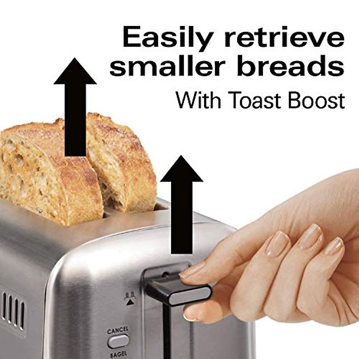 Hamilton Beach Professional 22991 Toaster with Deep & Wide Slots for Artisan Bread & Bagel and Sure-Toast Technology, Auto Shutoff, 2-Slice, Stainless Steel