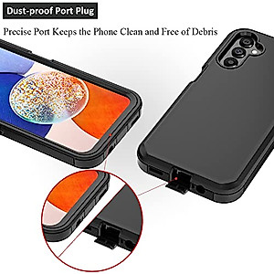 TMIDVFV Compatible with Samsung Galaxy A14 5G Case, with Belt Clip Holster Heavy Duty Rugged Shockproof Full Body Protection Kickstand Phone case for Samsung Galaxy A14 5G (Black)