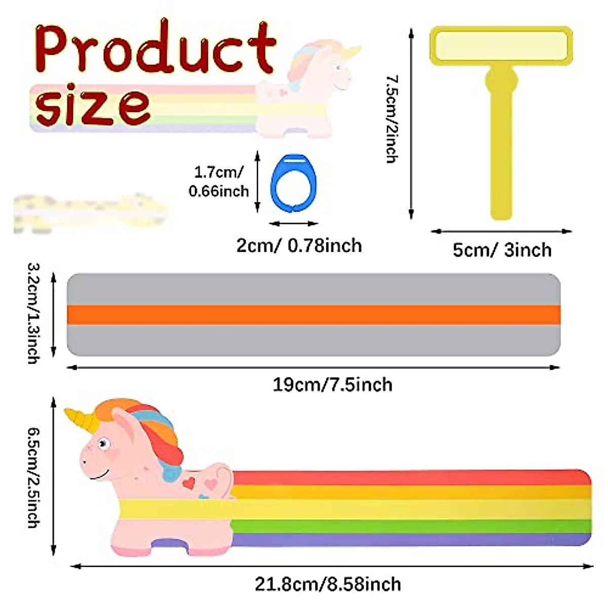 QONIA 25 Pieces Dyslexia Strips Guide Strips Animal Bookmarks Finger Tracking Rulers