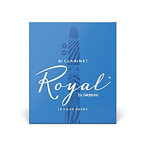 D’Addario Woodwinds - Royal Bb Clarinet Reeds - B Flat Clarinet Reeds - Reeds for Clarinet - Clarinet Bb Reeds - Strong Spine - Filed Cut - Strength 3.0, 10-Pack