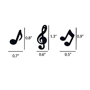 Music Confetti Musical Notes Confetti Black Musical Clef Cutout for Music Party Reception Birthday Wedding Engagement Baby Shower Karaoke Party Decoration Supplies 3 style (Music)