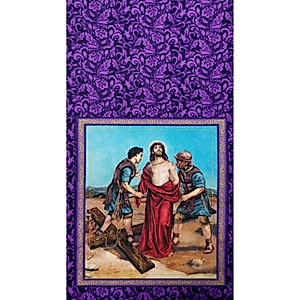 Purple Lenten Story Overlay Stole, 110 Inch
