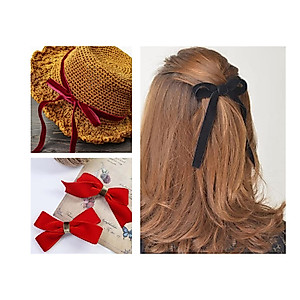 IHKFILAN Velvet Ribbon 3/8 Inch X 25 Yards Spool for Gift Wrapping,Decoration,Soft Ribbon Wired Ribbon (Vivid Blue)