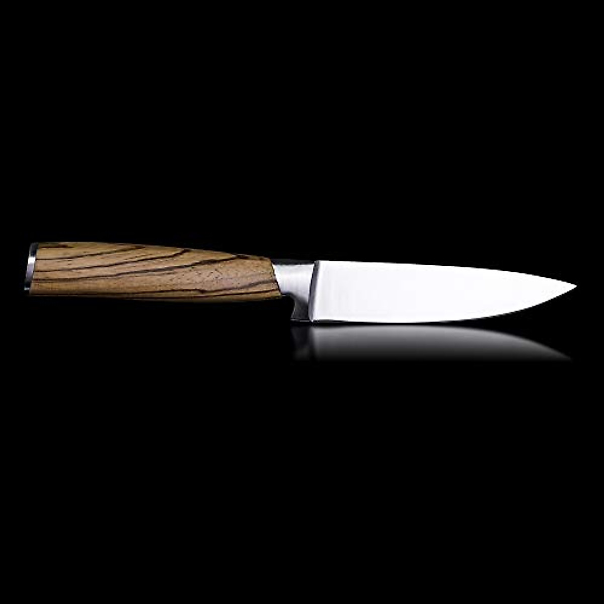 Schmidt Brothers - Zebra Wood 4" Paring Knife, High-Carbon German Stainless Steel Mulitpurpose Kitchen Cutlery