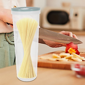 Kichvoe Pasta Storage Bin Pasta Storage Container Airtight Spaghetti Box Pantry Noodles Canister Holder Plastic Food Containers with Lock Lids for Dry Food Noodle Sugar Flour Cereal