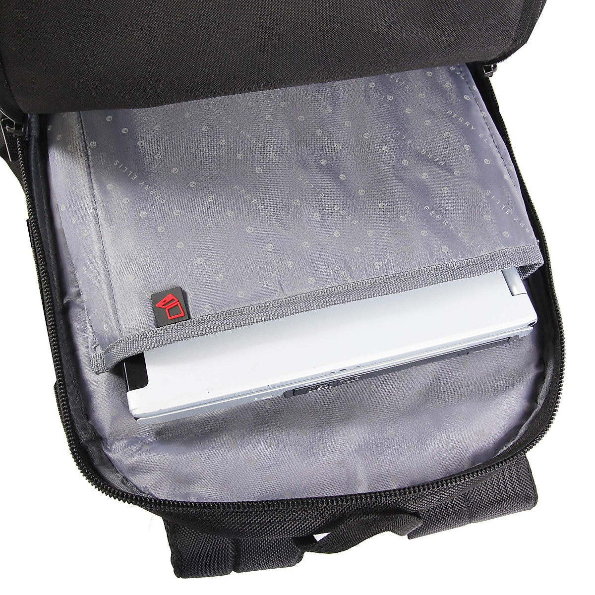 Perry Ellis M200 Business Laptop Backpack, Black, One Size