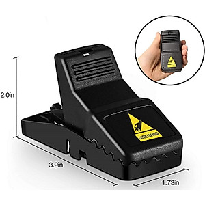 Mouse Trap, Small Mice Trap Indoor Quick Effective Sanitary Safe Mouse Catcher for Family and Pet - 12 Pack