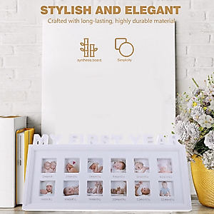 BESPORTBLE Baby First Year Photo Frame 0-12 Month Baby Pictures Baby’S First Year Photo Frame Newborn Growth Photo Frame Keepsake Frame Baby Room Decoration