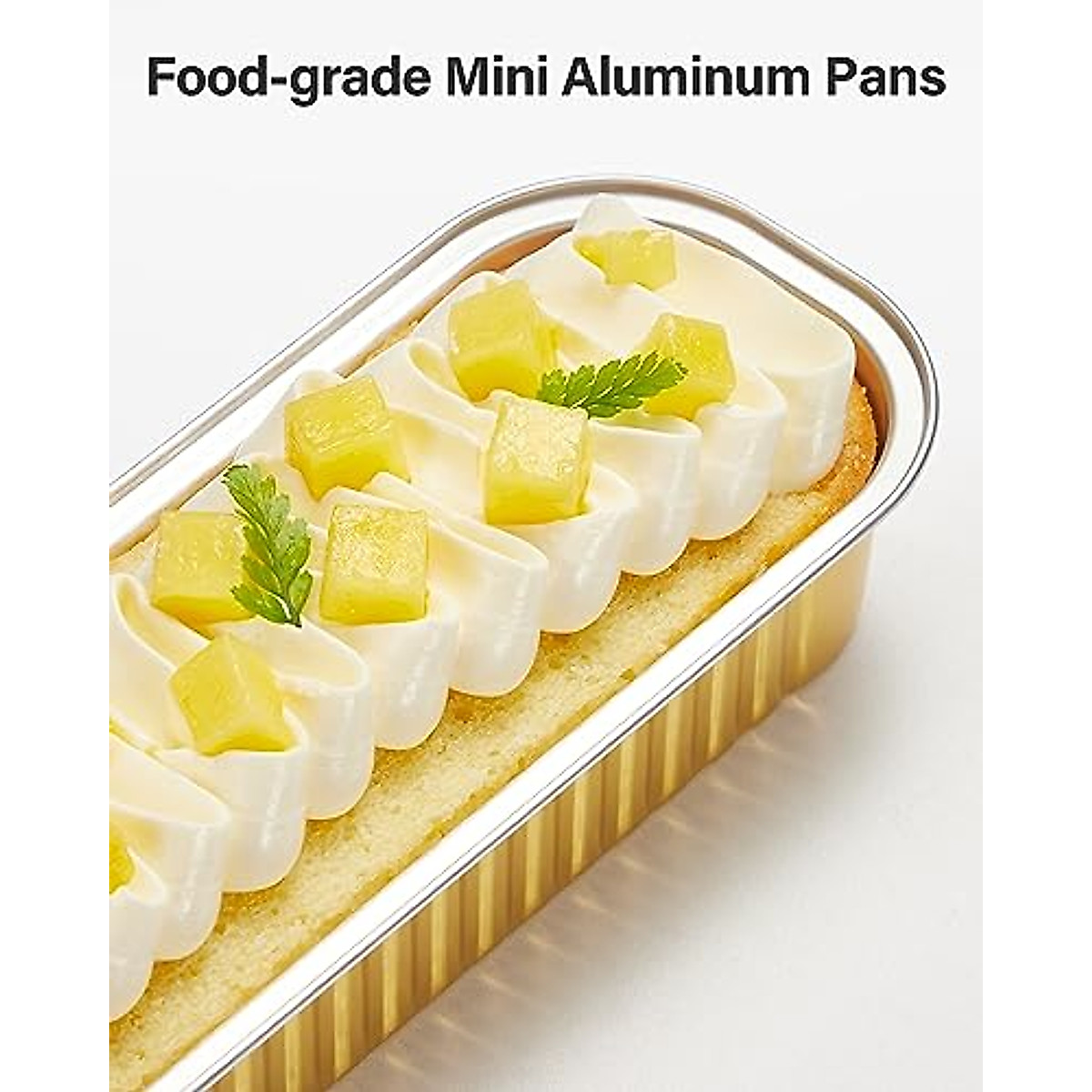 Kootek Mini Loaf Pans with Lids, 50 Pack Disposable Rectangle Mini Aluminum Foil Cake Pans Tins for Baking Mini Loaf Brownie Bread Cake Ramekins
