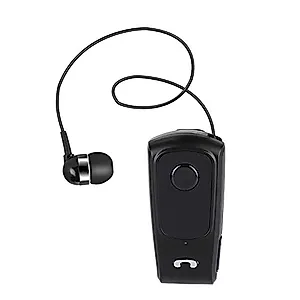 Pomya Bluetooth Headset, Fineblue F920 Sports Bluetooth Earpiece, Retractable Handsfree Earphone, Anti-Lost Function Telescopic Headphones(Black)