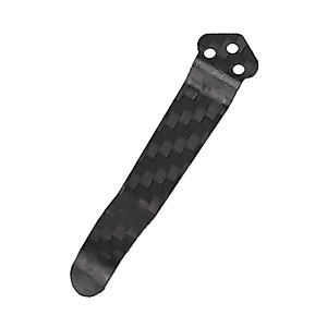 1 Piece Knife Pocket Back Clip, 3-hole Titanium Alloy Deep Carry Pocket Clip with Screws, Luxury Carbon Fiber Knife Replacement Clip for most of Emerson and Benchmade Pocket Knife
