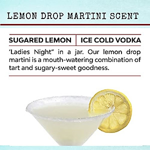 MMalicious Women Candle Co - Because Patients…, Lemon Drop Martini Infused with Happy Hour in Scrubs, All-Natural Soy Candle, 9 oz.