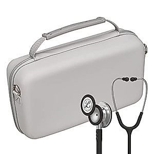 Mchoi Stethoscope Case With Grooved, Suitable for 3M Littmann Classic III Stethoscope, Extra Room for Medical Bandage, Scissors and LED Penlight, Case Only