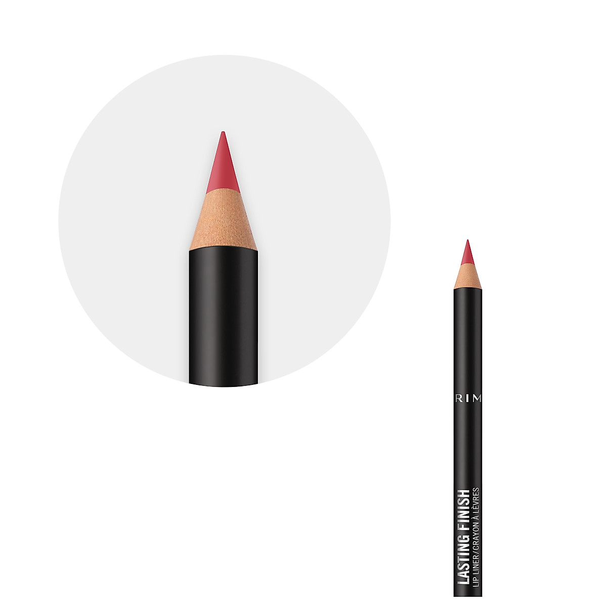 Rimmel Lasting Finish 8HR Soft Lip Liner Pencil - Vibrant, Blendable Formula to Lock Lipstick in Place for 8 Hours - 215 Ms.Mauve, .04oz
