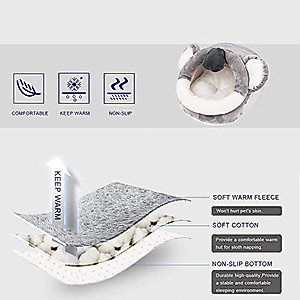 ABLAZEZAI Guinea Pigs Hideouts Chinchilla Hedgehogs Bed Hamster Supplies Dutch Rats Bearded Dragon Ferrets Rabbit House Animals Bed/Cube/House (L, Koala)