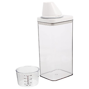 Rice Storage Container 52 Lbs/1500ml Rice Dispenser with Airtight Lid, Pour Spout and Measuring Cup, Food jars & Canisters Food Dispenser for Rice, Cereal, Flour, Oatmeal, Pet Dog Cat Food