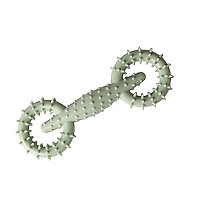 npkgvia Pet Supplies Dog Chewing Toy Molar TPR Pet Toy Pull Ring Dog Toothbrush Fun Interactive Dog Toy Small Puppy Teething (C, One Size)
