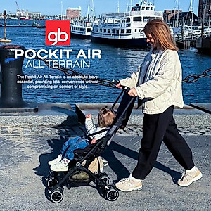 gb Pockit Air All Terrain Ultra Compact Lightweight Travel Stroller with Breathable Fabric in Night Blue , 28x17.5x39.8 Inch (Pack of 1)