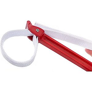 Strap Wrench 12" Handle Adjustable Nylon Strap Pipe Wrench Oil Filter Strap Opener Wrench Disassembly Tool Handle