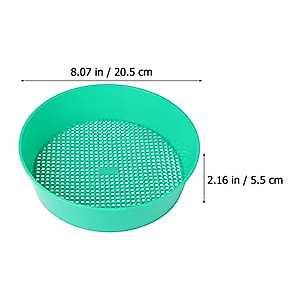 Happyyami Hand Tools Bonsai Tools 6pcs Soil Sieve Set Garden Riddle Sieve Mesh Garden Mini Metal Stackable Sifting Pan Soil Sand Sieve Gardening Tools for Garden 20. 5X20. 5CM Hand Tools Mesh Strainer