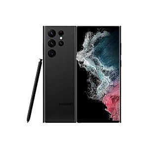 SAMSUNG Galaxy S22 Ultra Cell Phone, Factory Unlocked Android Smartphone, 256GB, 8K Camera, Brightest Display Screen, S Pen, Long Battery Life, Fast 4nm Processor, US Version, 2022, Phantom Black