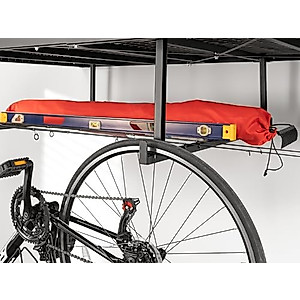 NewAge Products 4 ft. x 8 ft. VersaRac Pro Adjustable Overhead Garage Storage Rack, Heavy Duty Steel Garage Storage Organization, Ceiling Storage Racks, 800lbs Weight Capacity, (Black), 41200