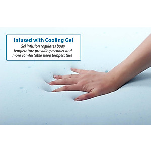 Clara Clark Memory Foam Mattress Topper, 2 Inch King Mattress Topper for Bed, Ventilated Design & Cooling Gel Infused Mattress Pads, Travel & College Dorm Room Essentials King Size Mattress Topper 2"