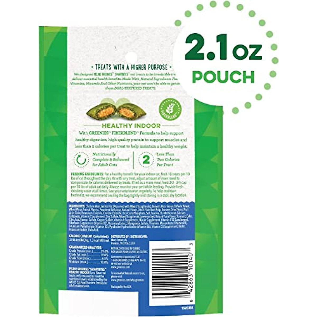 GREENIES Smartbites Hairball Control Tuna - 2.1 Oz, Pack of 4