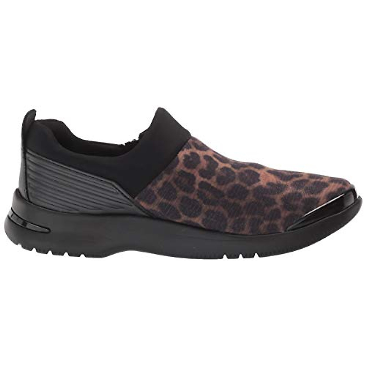BZees womens Axis footwear, Black Leopard Print Fabric, 8.5 US