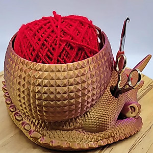 YAMSLAM Fantasy Dragon Egg Yarn Bowl for Knitting Crochet Yarn Bowl for Knitting Yarn Storage Organizer Crochet Bowl Egg Yarn Bowl Yarn Storage Organizer DIY for Knitting Crochet Skeins