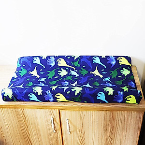 Boy Crib Sheet & Changing Pad Cover, Dinosaur Nursery Bedding, Dinosaur Sheets for Baby Toddler Mattress