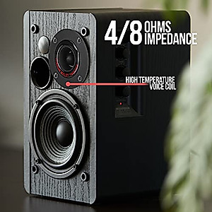 Pyramid 1” Audio Car Tweeter Speaker - 3.25” Bullet Horn Aluminum Die-Cast Titanium Dome, 300 Watt Peak, 2k-25kHz Frequency Response, 4 to 8 Ohm, Heavy Duty 20 oz. Magnet Structure - 1 Pair TW18BK