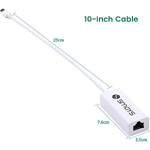 Micro USB to RJ45 Ethernet Adapter Dongle, Wired LAN Connection