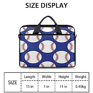 Seamless Baseball Laptop Computer Bag Waterproof Shoulder Messenger Bag 13-15 inch Durable Laptop Tote Bag with Shoulder Strap Handle Lightweight Crossbody Briefcase