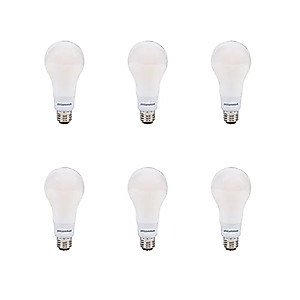 LEDVANCE Sylvania LED TruWave Natural Series 3-Way A21 Light Bulb, 40/60/100W Equivalent Efficient 6.5/9/13W, Medium Base, Frosted, 2700K, Soft White - 6 Pack (41352)