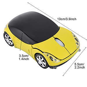 Zerone 2.4GHz Mouse, Portable Optical Mouse 1600DPI for/Android/ME/Windows PC/Tablet Gaming Office (Yellow)
