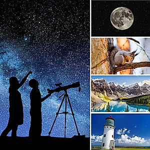 USCAMEL Telescope for Adults Kids Beginners 60mm Aperture 500mm AZ Mount Fully Multi-Coated Optics Professional Astronomy Telescope with Adjustable Tripod Phone Adapter Backpack
