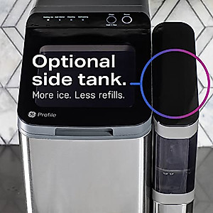 GE Profile Opal 1.0 Nugget Ice Maker| Countertop Pebble Ice Maker | Portable Ice Machine Makes up to 34 lbs. of Ice Per Day | Stainless Steel Finish