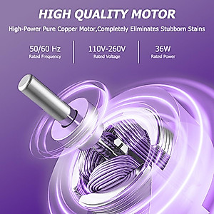 Portable Washing Machine, 11L Large Capacity Washing Machine, Mini Foldable Washer for Deep Cleaning of baby clothes and underwear, Small Washer with 3 Modes for Dormitories, RV, Apartments.(Purple)