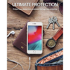 Power Theory Designed for iPhone 8 Plus Screen Protector/iPhone 7 Plus Screen Protector Tempered Glass [9H Hardness], Easy Install Kit, 99% HD Bubble Free Clear, Case Friendly, Anti-Scratch, 2 Pack