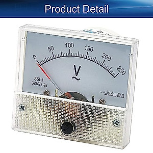 Heyiarbeit AC 0-250V Analog Panel Voltage Gauge 85L1 Volt Meter for Voltage Measurement Devices 1Pcs