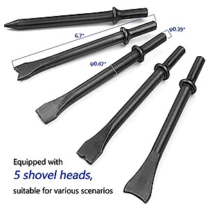 YON.SOU. 13-piece Air Hammer Set with 5pcs Chisels