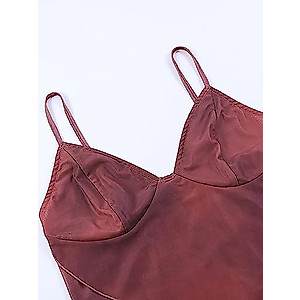 Camisole for Women Y2K Crop Top Sexy Spaghetti Strap Sleeveless Cami Top Halter Top Backless Sexy Summer Tops for Women A Red