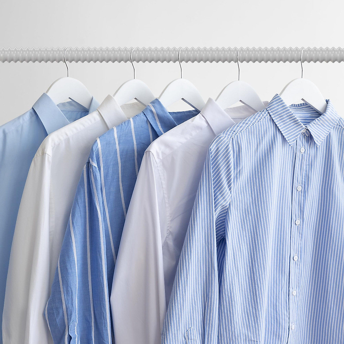 ClosetCadet Closet Organizer Rod Cover for Hanging Clothes - Plastic Rod Covers Sleeve - Protective Cover Rod Women & Men Clothes - Organizer Rod Hanger Universal Fit for All Closet Rods & Wardrobe